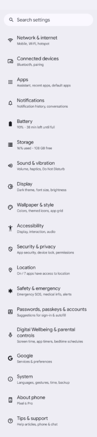 Google is preparing to make the Settings app in Android 15 more organized