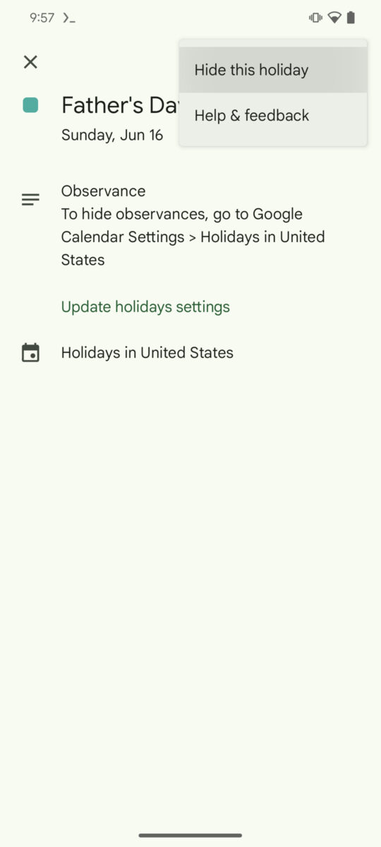 Google Calendar will finally let you hide certain holidays (APK teardown)