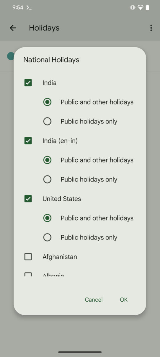 Google Calendar will finally let you hide certain holidays (APK teardown)
