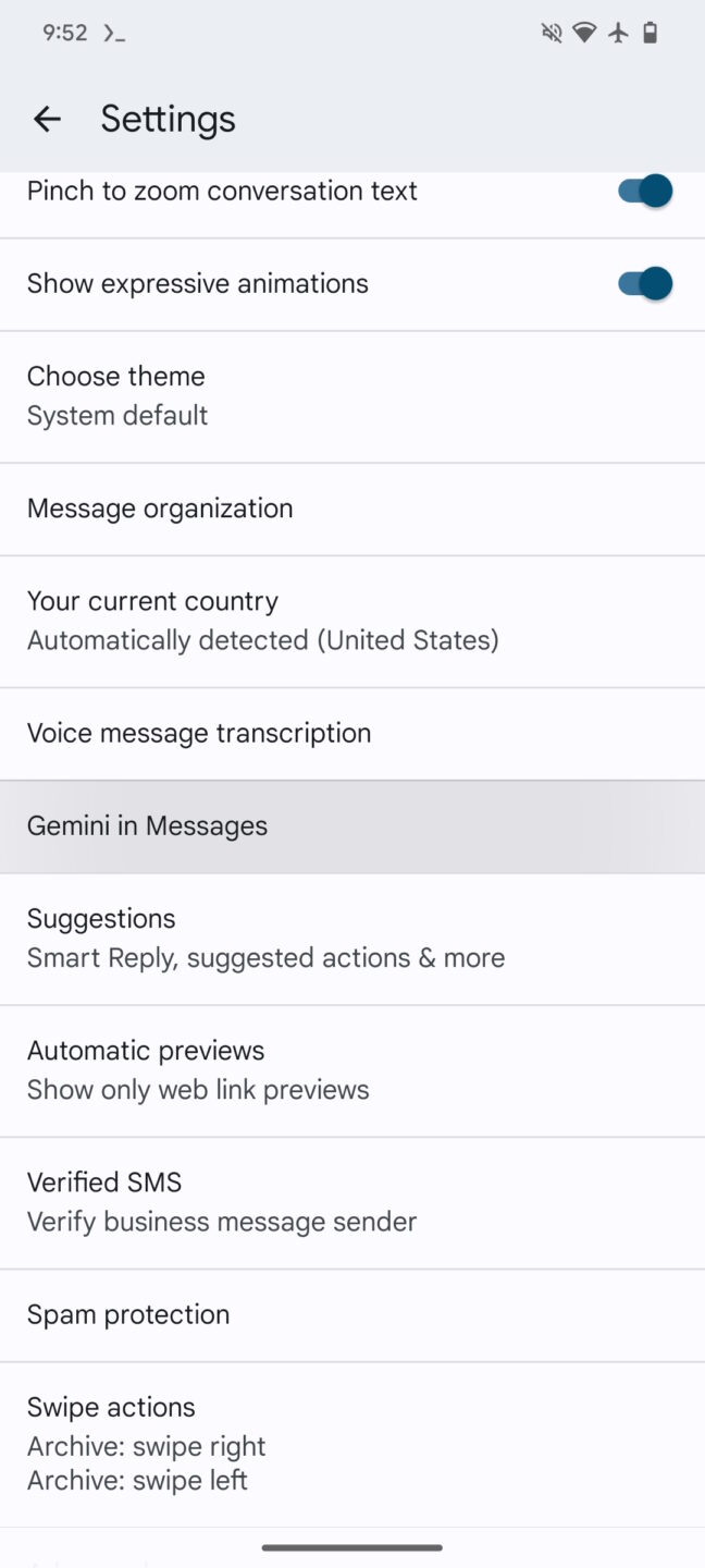 Google may soon let you hide Gemini in Messages (Update) - Android Authority