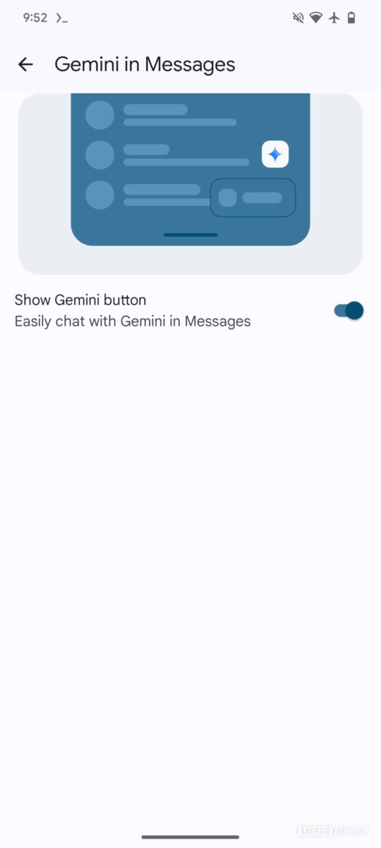 Google may soon let you hide Gemini in Messages (Update) - Android ...
