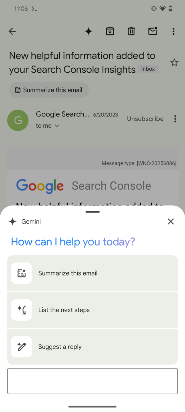 Gmail's Gemini button gets an upgrade, can now summarize your emails, and more - Android Authority