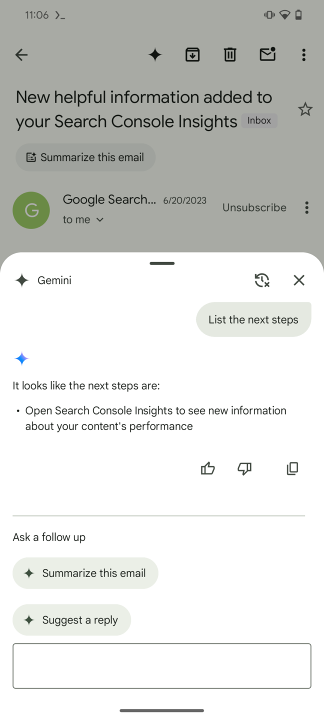 Gmail's Gemini button gets an upgrade, can now summarize your emails, and more - Android Authority