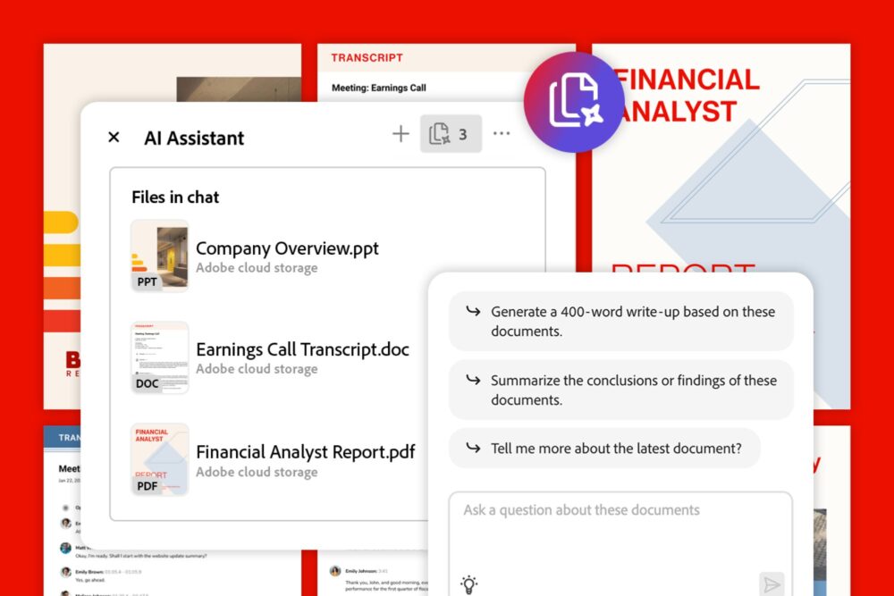 Adobe upgrades Acrobat AI chatbot to add multi-document analysis