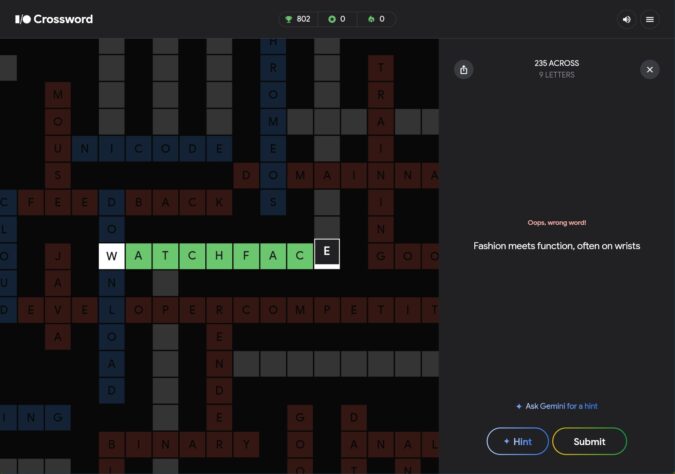Test your Google knowledge with this official I/O Crossword