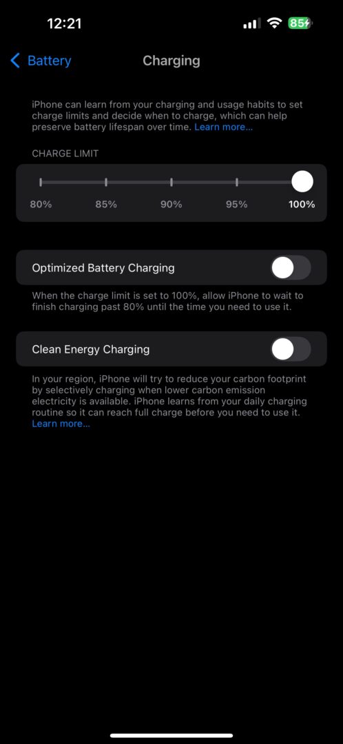 iOS 18 will let you set your own charging limit on iPhone 15