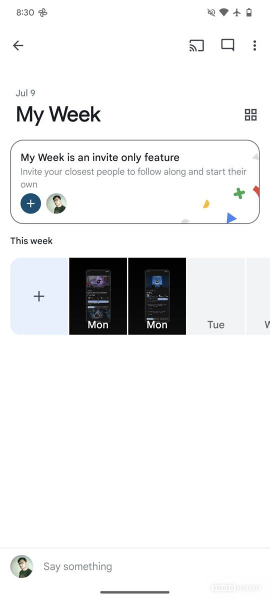 Here's our first look at Google Photos' My Week feature