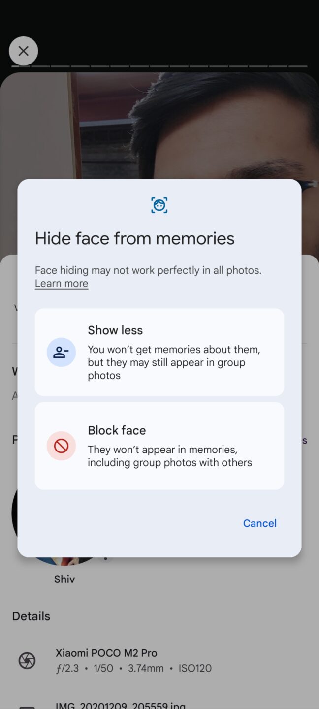 Google Photos making it easy to hide people you don't want to see