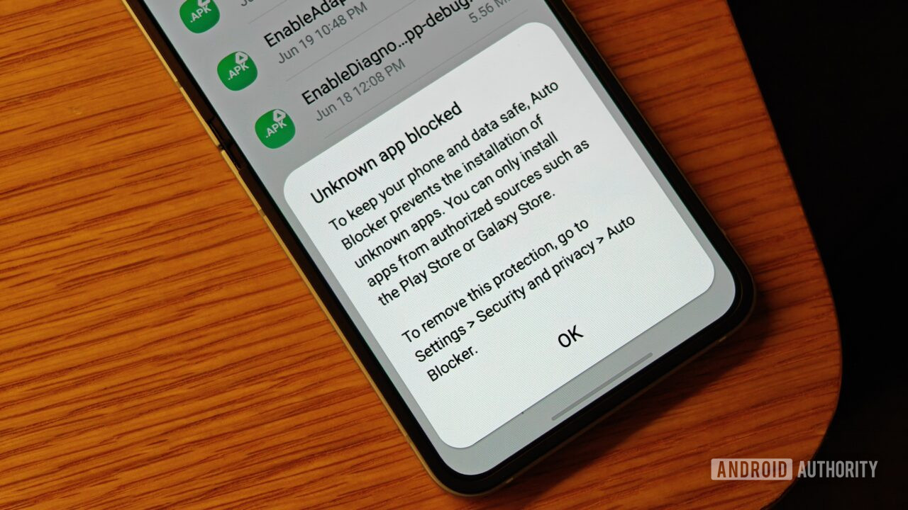 New Samsung phones block sideloading by default. Here's how to re-enable it.