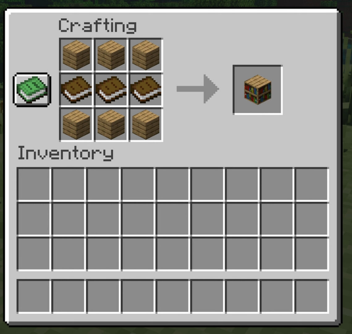 How to make bookshelves in Minecraft: Crafting recipe and complete ...