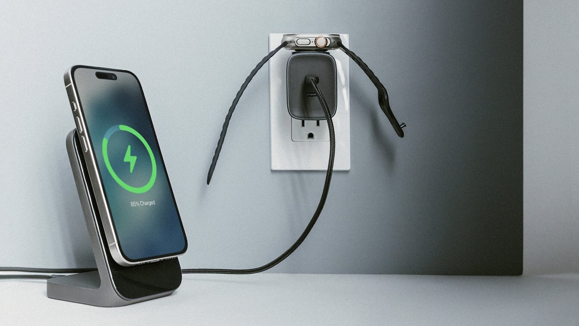 This Nomad charging brick cleverly integrates an Apple Watch puck ...