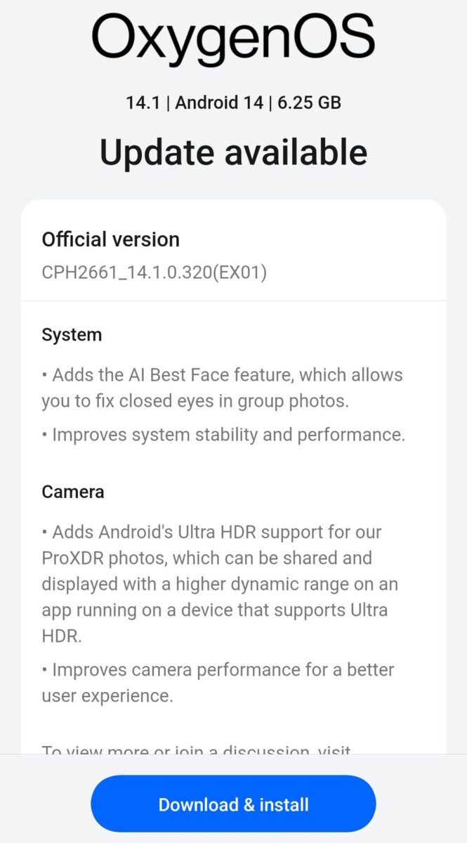 Download: OnePlus Nord 4 gets its first update with AI Best Face and other camera improvements ...
