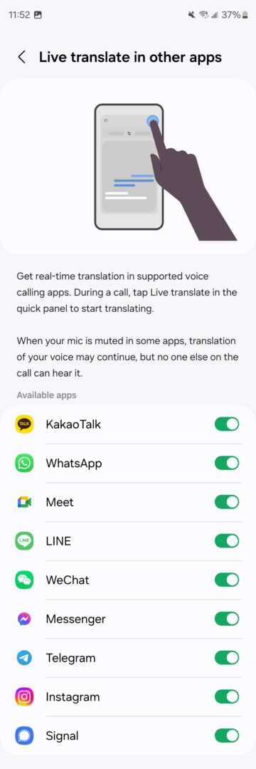Samsung's Live Translate feature is expanding to these messaging apps