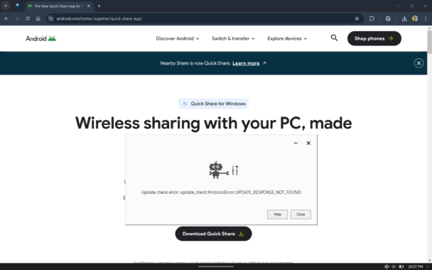 Google's Quick Share actually works on the new Copilot Plus Windows PCs