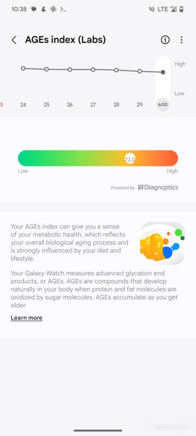Samsung Galaxy Watches could soon measure AGEs for your metabolic health