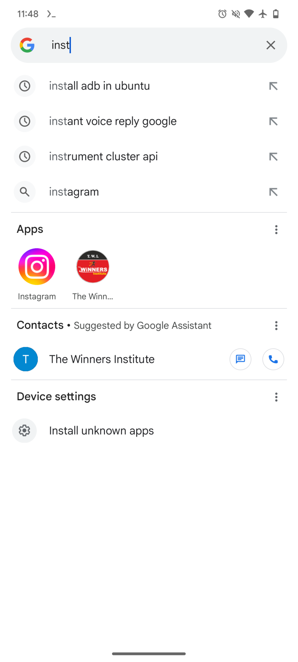 Google app can now show contacts, apps, and device settings in search ...