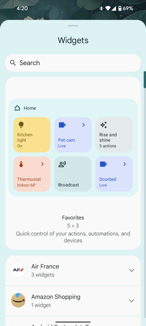 I've already ditched the new Google Home widget and watch tile