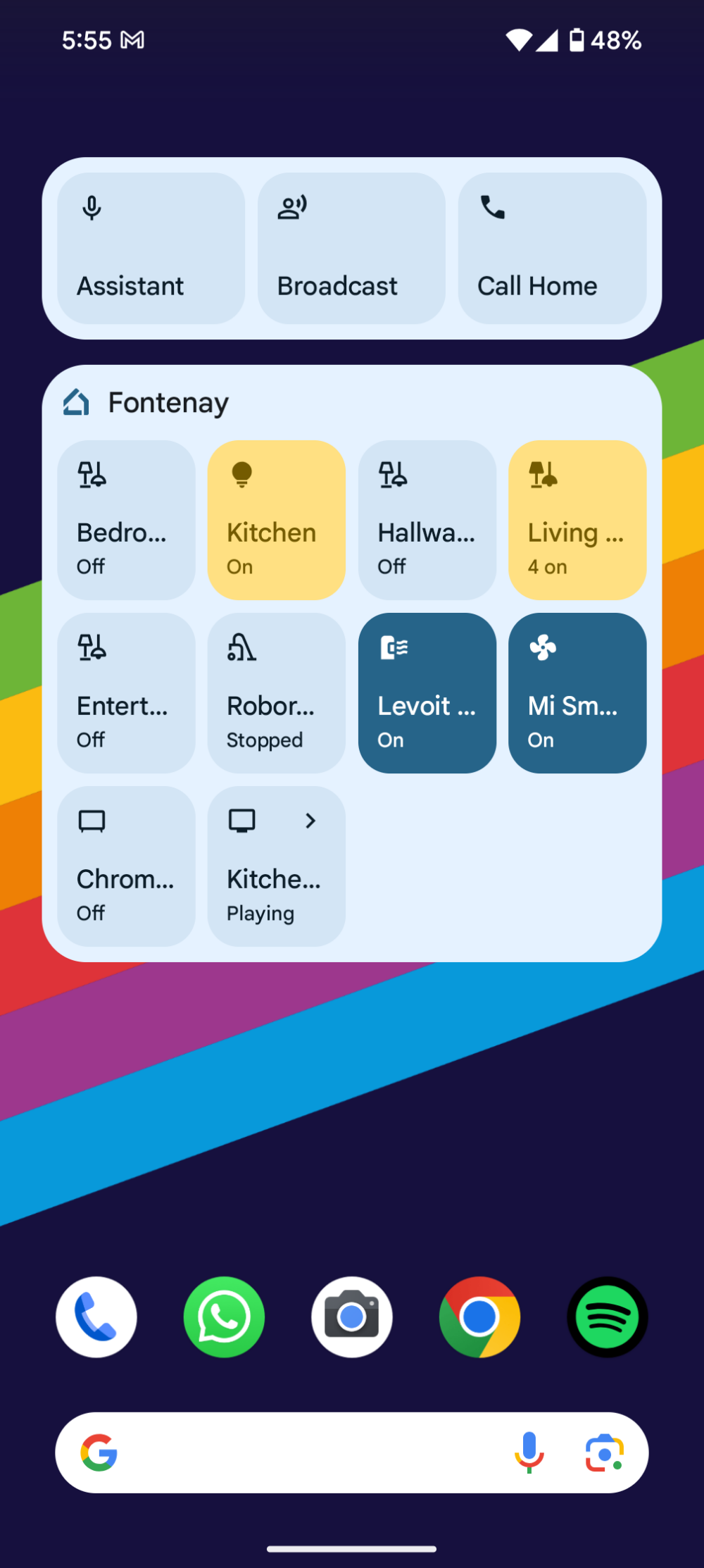 I've already ditched the new Google Home widget and watch tile