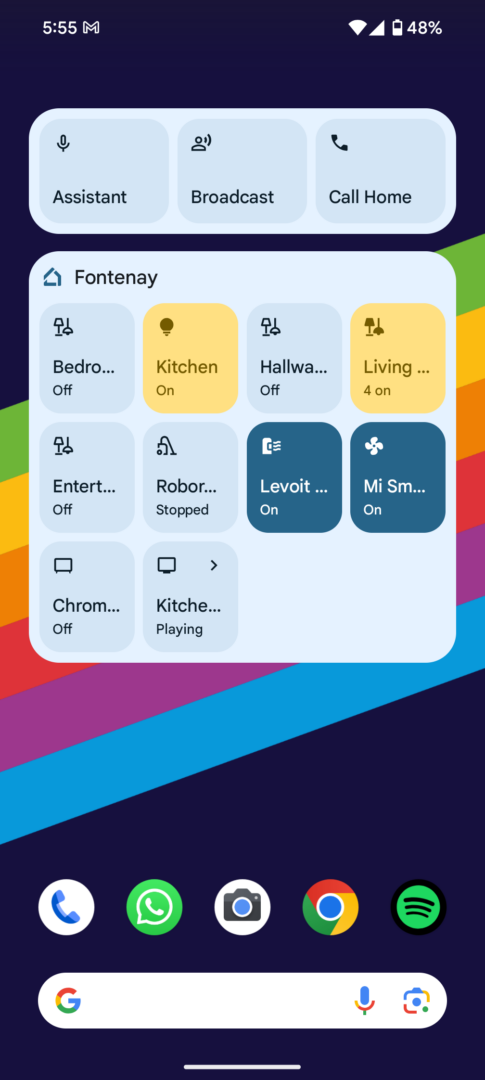 I've already ditched the new Google Home widget and watch tile
