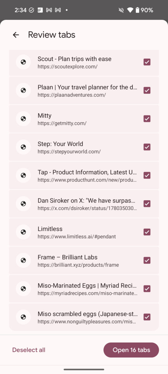 Chrome now lets you batch import your open tabs when switching phones