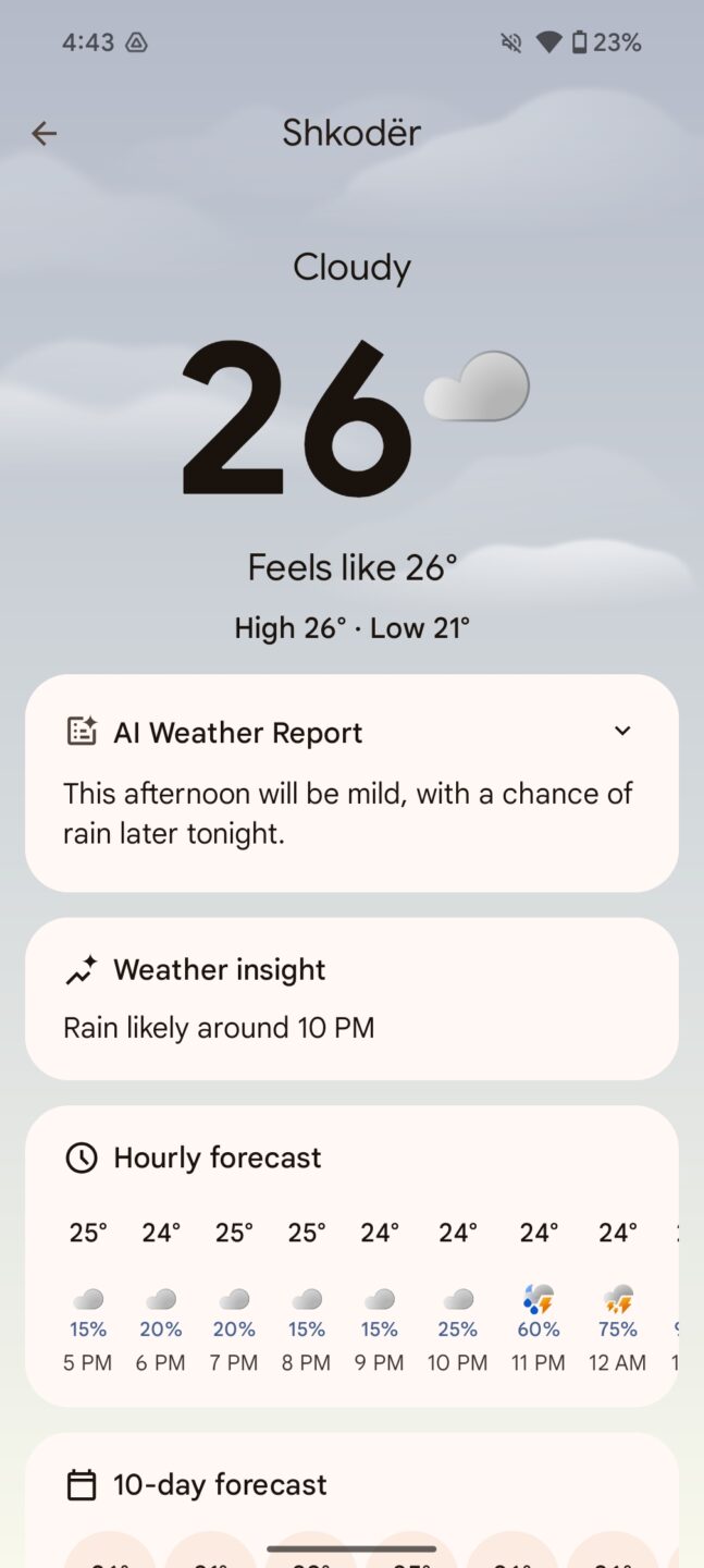 Google begins rolling out Pixel Weather app update to Pixel 6 and above