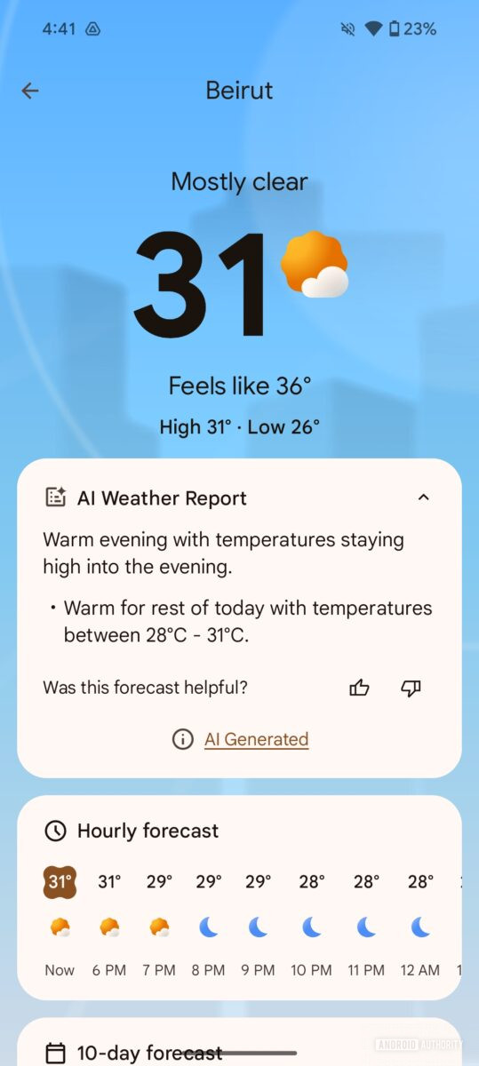 AI Weather Reports and Weather Map are coming to more Pixel devices