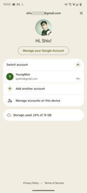 Check out the sleek new account switcher UI for Google's apps (APK ...