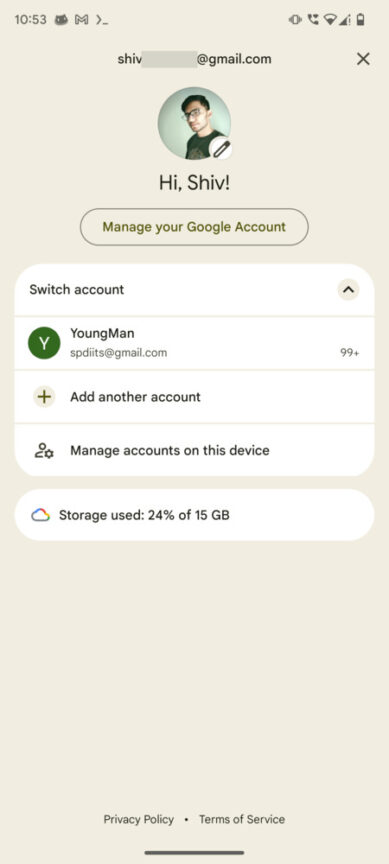Check out the sleek new account switcher UI for Google's apps (APK ...