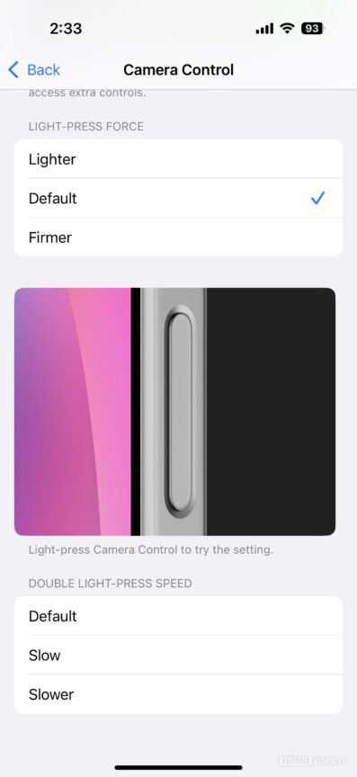 iPhone 16's new Camera Control too hard to press? Try changing this setting - Android Authority