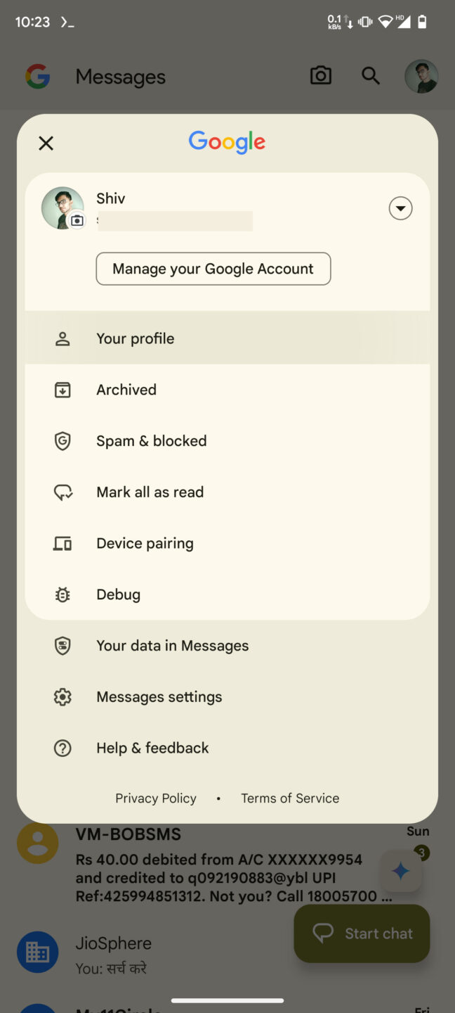 Google Messages "Sending as" indicator in the works - Android Authority