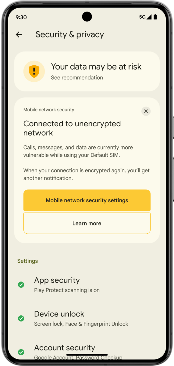 Why Android 15 mobile network security changes are a no-show - Android Authority