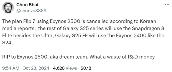 The entire Galaxy S25 series could come with the same chip, and the ...