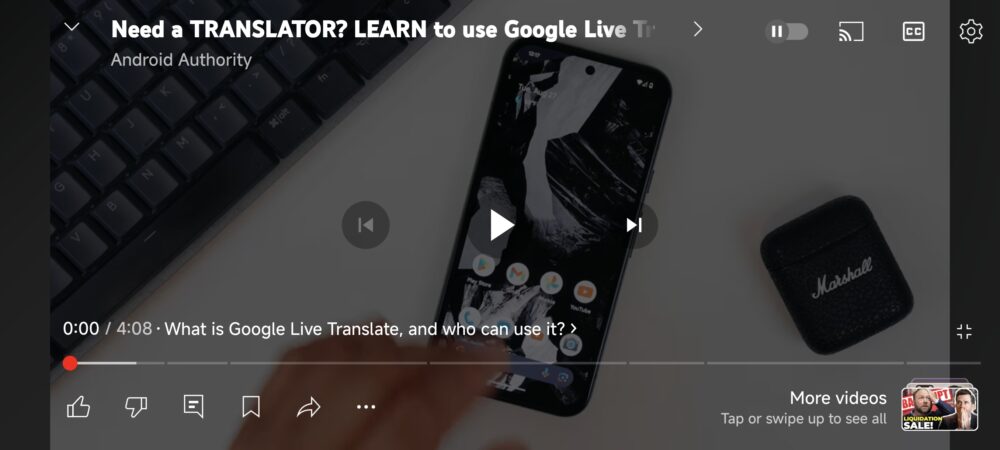 YouTube is trying on a new video player UI for Android - Android Authority