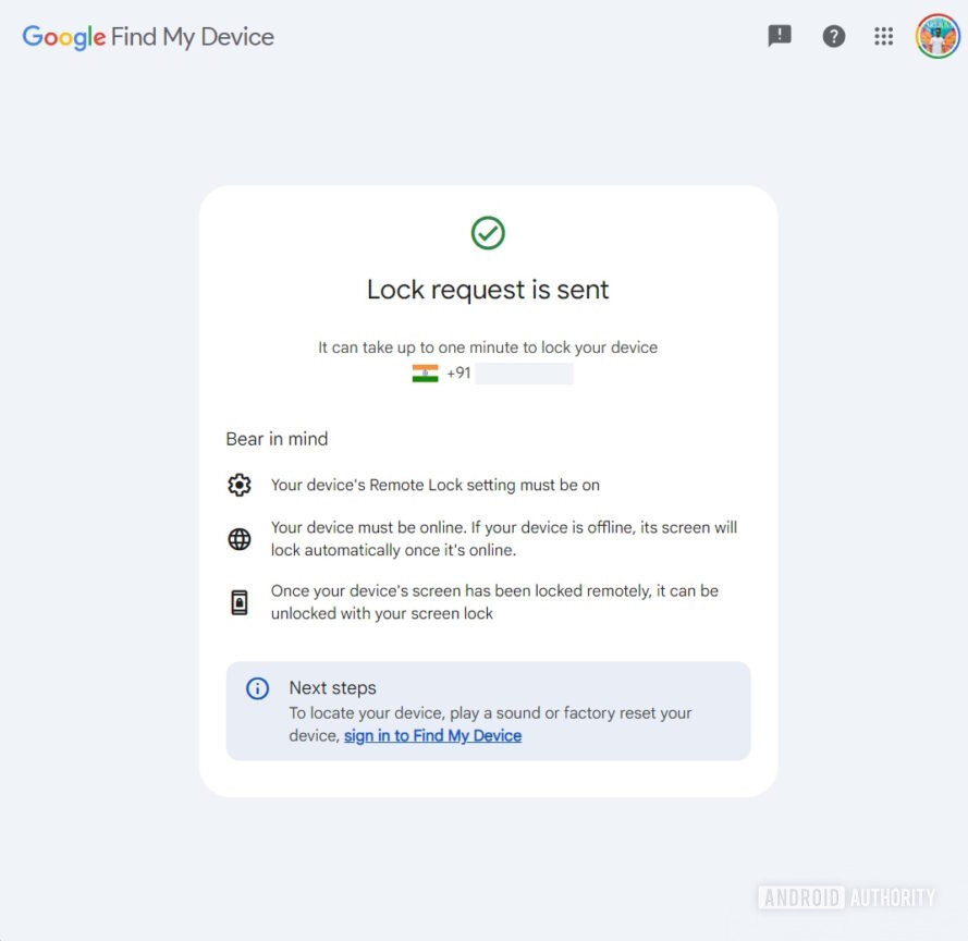 This is what Android's Remote Lock security challenge could look like ...
