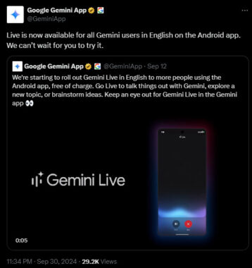 Gemini Live is now available to all, no subscription needed - Android ...
