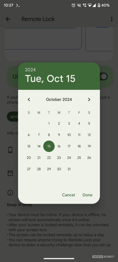 This is what Android's Remote Lock security challenge could look like ...