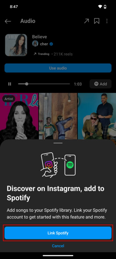 How to add a song on Instagram to your Spotify library - Android Authority