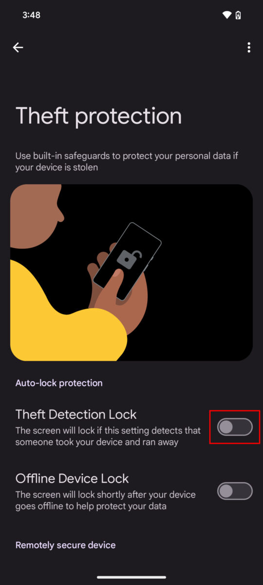 How to enable Theft Protection on your Android phone