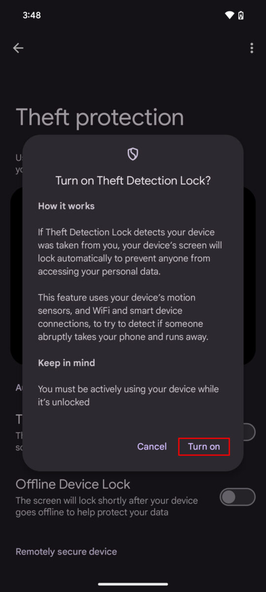 How to enable Theft Protection on your Android phone