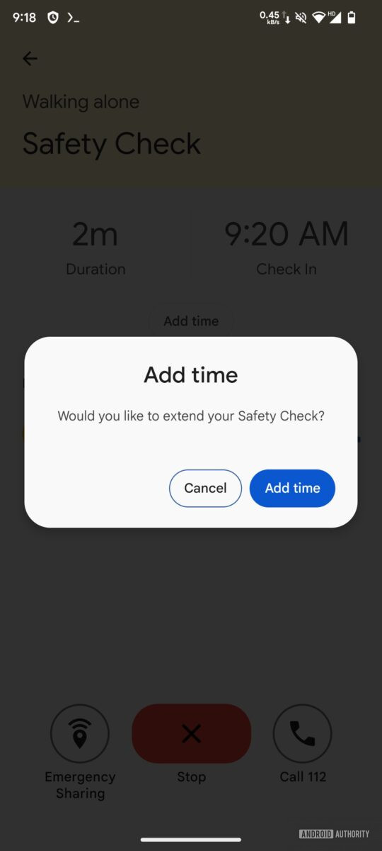 Android's Personal Safety app will soon let you extend Safety Check time