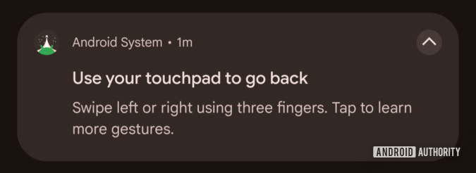Android 15 preps new touchpad gestures tutorial - Android Authority