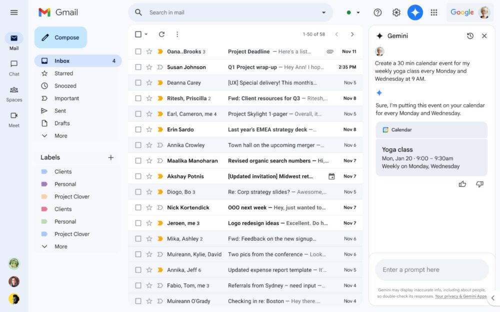 You can now view and add Google Calendar events using Gmail's Gemini ...