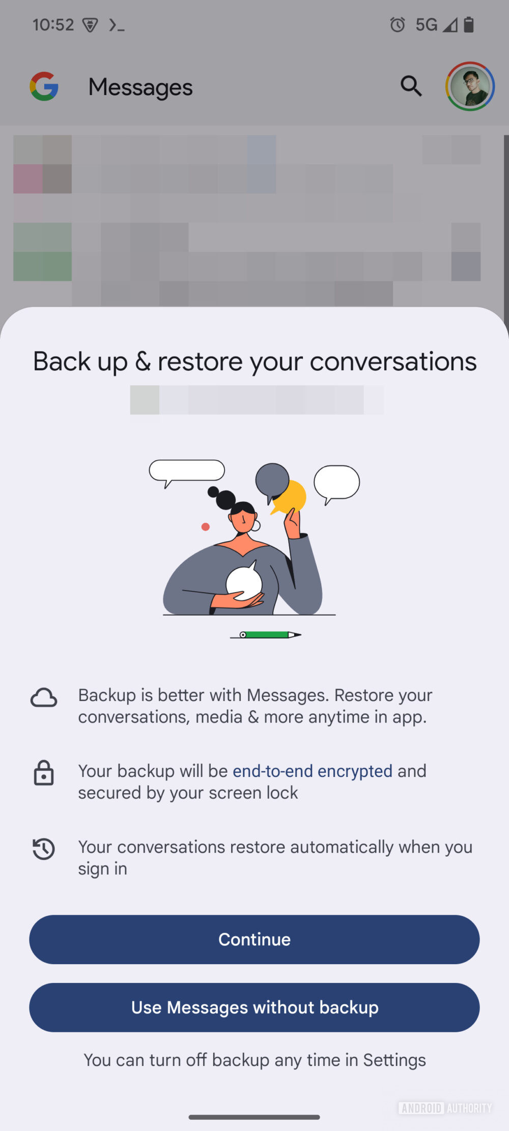 Google Messages is getting backup and restore feature, and here's how it works