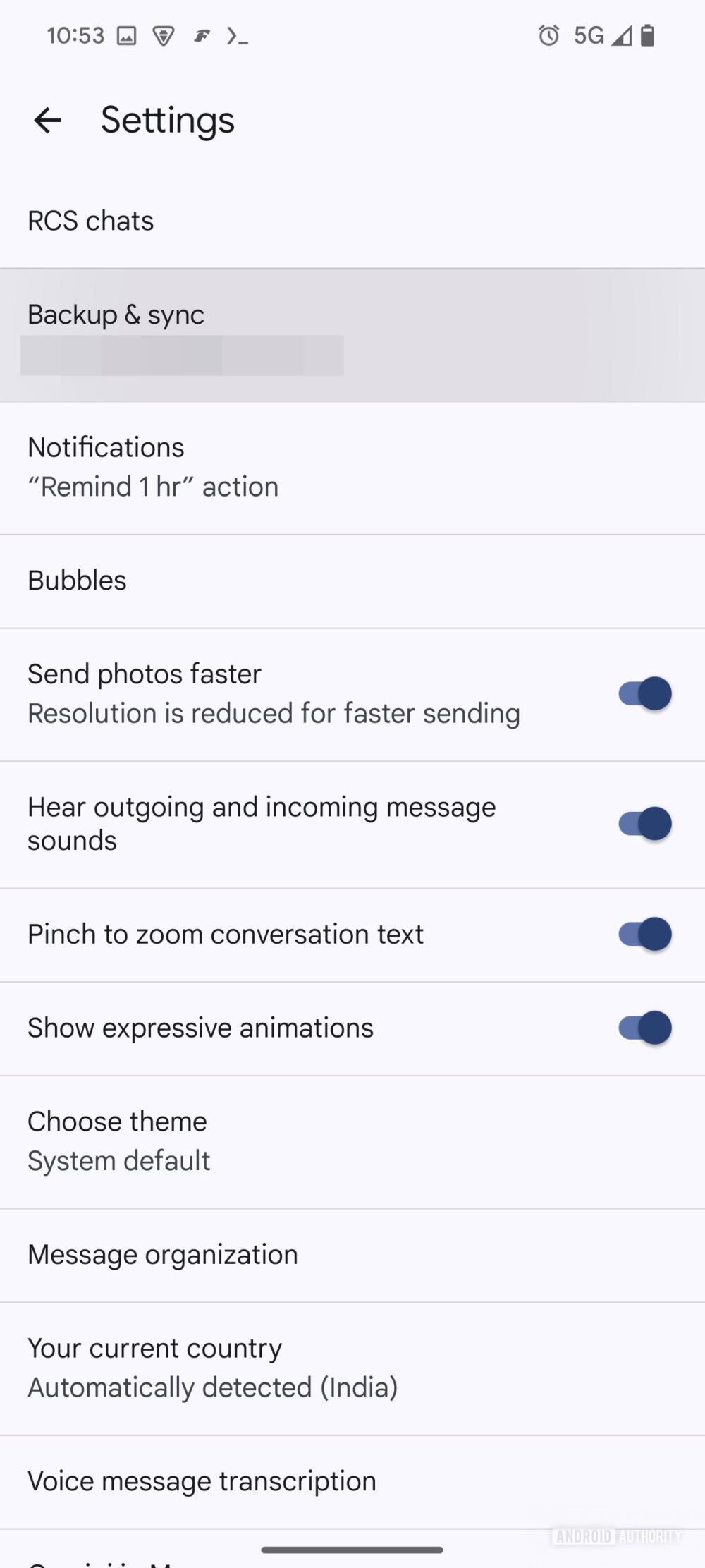 Google Messages backup tool will include storage view - Android Authority