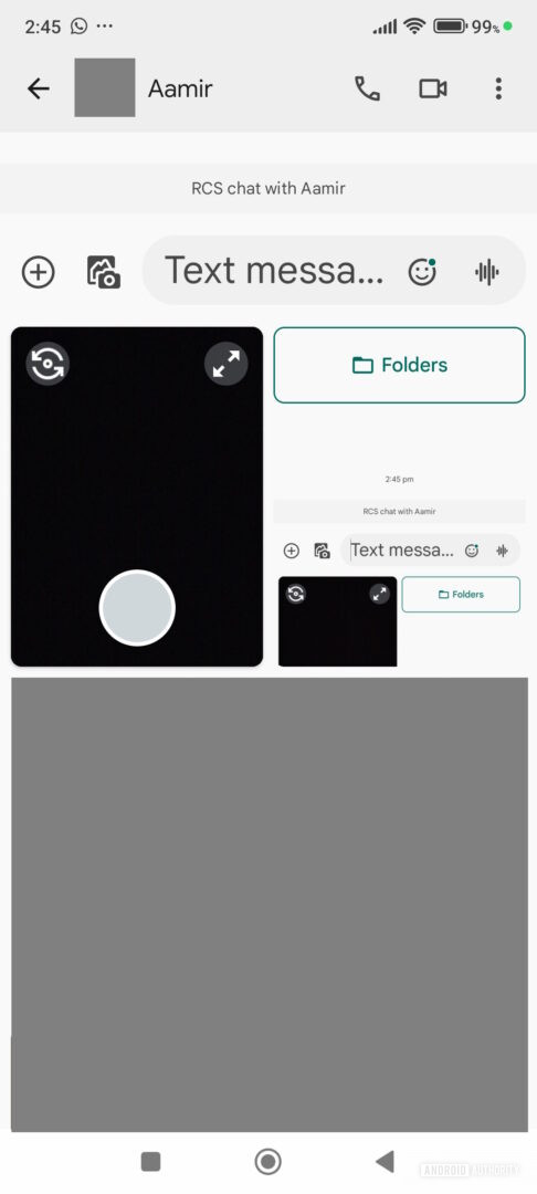 Google Messages tests new media gallery and camera UI