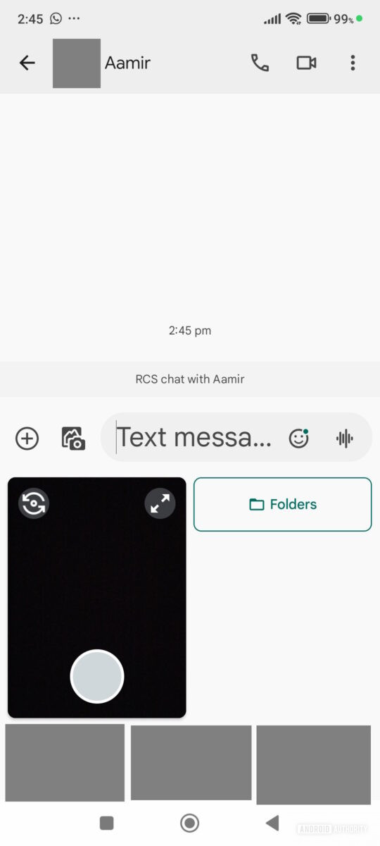 Google Messages tests new media gallery and camera UI