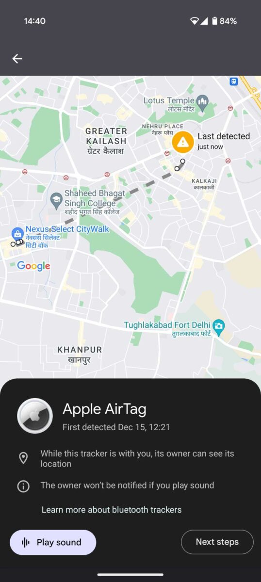 Google and Apple's unknown tracker alert needs this one big feature
