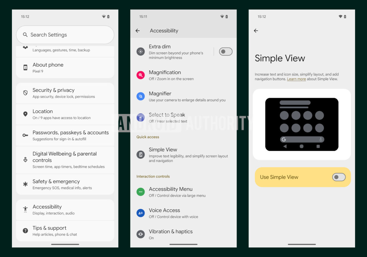 Pixel's new Simple View feature makes your phone easier to use