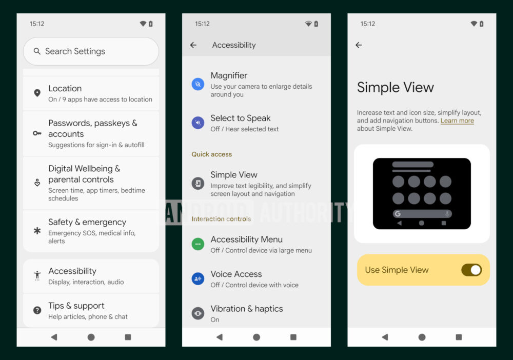 Pixel's new Simple View feature makes your phone easier to use
