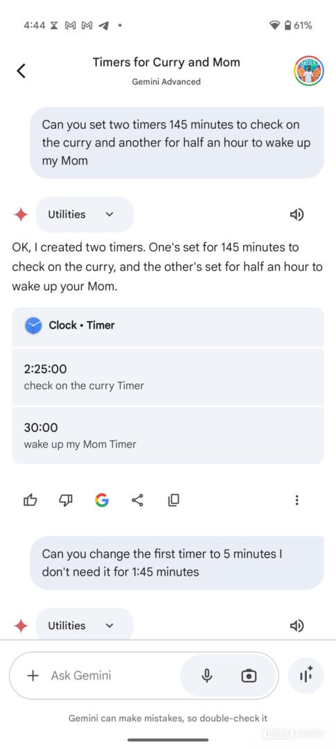 Gemini's Utilities extension is now rolling out widely on Android